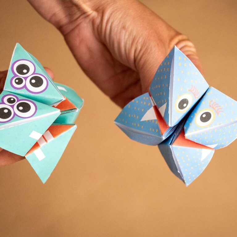 Himmel und Hölle falten - Anleitung und Druckvorlagen - AUSGEFUXT