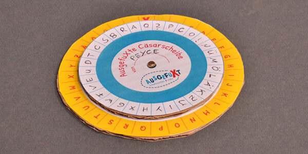 Die Cäsar-Scheibe - Kostenlose PDF-Vorlage zum Ausdrucken - AUSGEFUXT