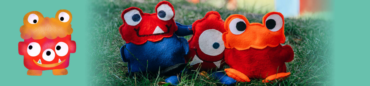 Monster nähen - 3 kostenlose Schnittmuster - AUSGEFUXT