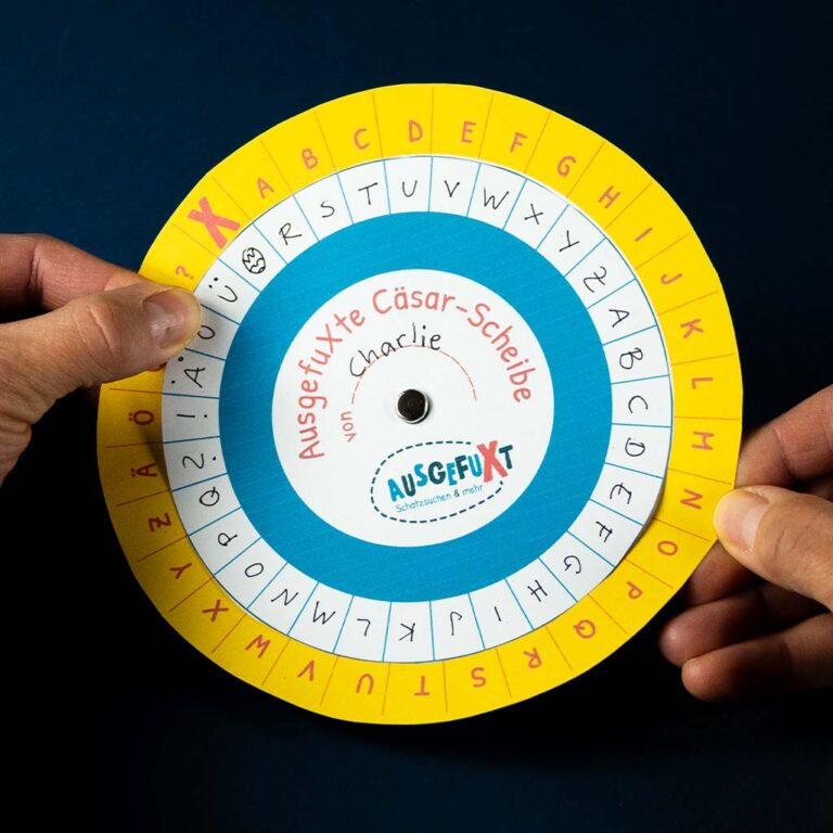 Die Cäsar-Scheibe - Kostenlose PDF-Vorlage zum Ausdrucken - AUSGEFUXT
