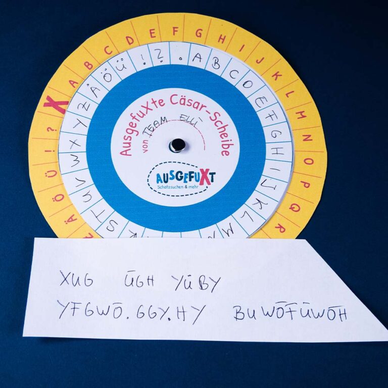 Die Cäsar-Scheibe - Kostenlose PDF-Vorlage zum Ausdrucken - AUSGEFUXT
