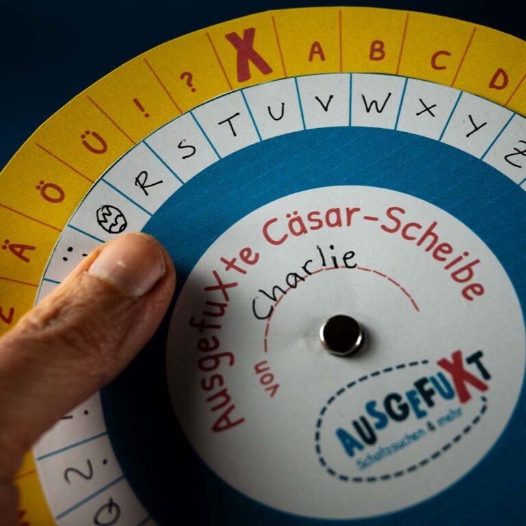 Die Cäsar-Scheibe - Kostenlose PDF-Vorlage zum Ausdrucken - AUSGEFUXT